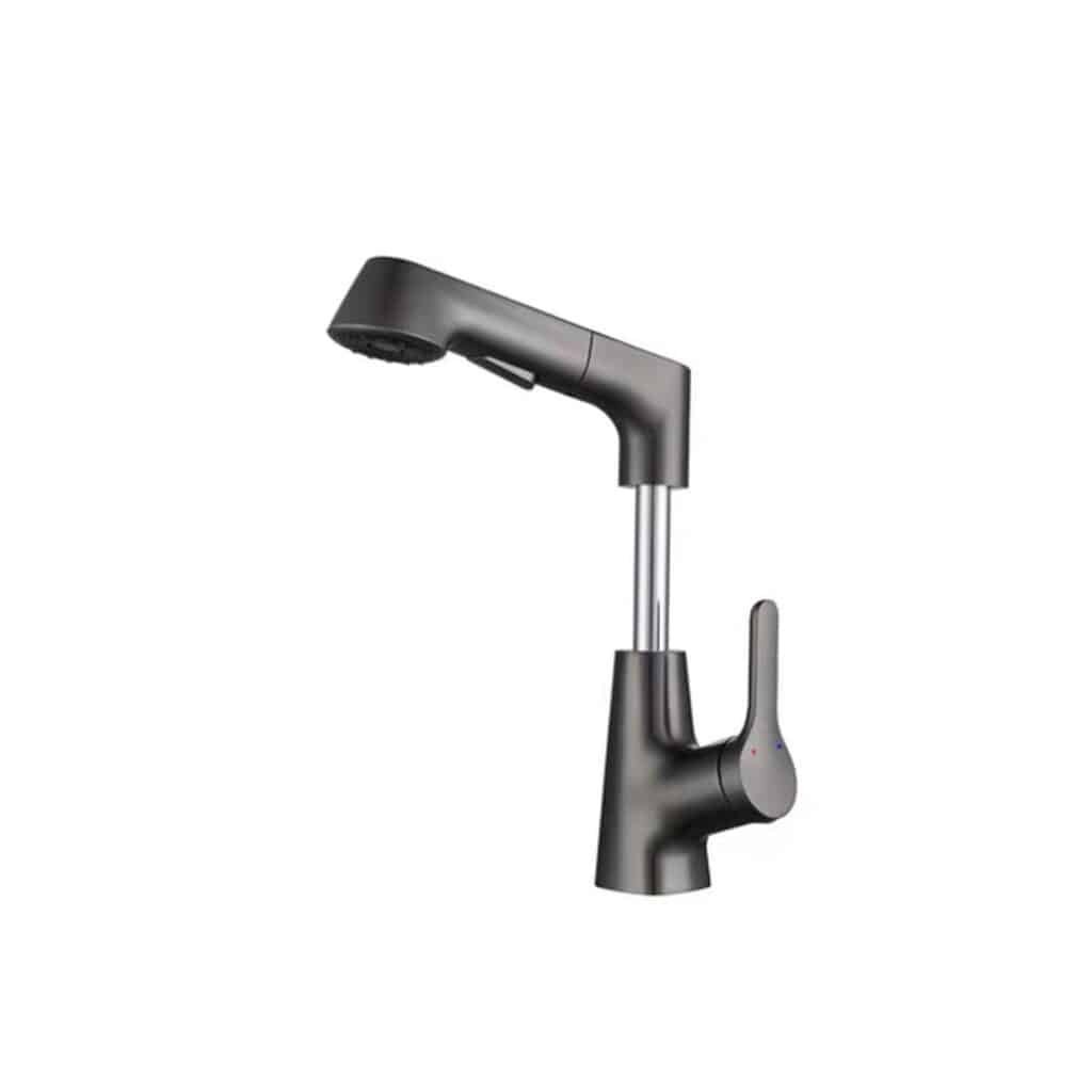 Pull-out Adjustable Lift Bathroom Sink Faucet with Pull-down Sprayer ...