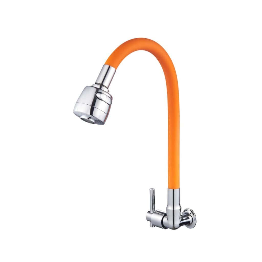 Kitchen Sink Tap Dual Flow Chrome Wall Mount - faucetu.com